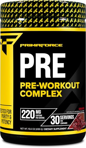 PrimaForce pre-workout grape powder