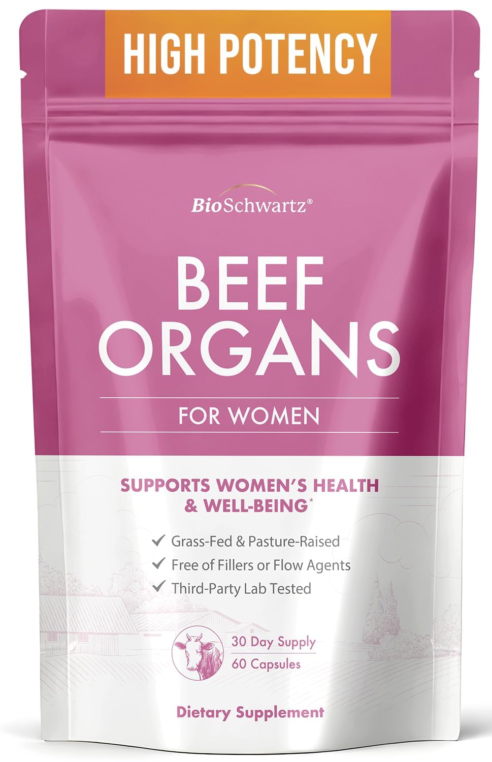 Primal beef organ supplement capsules