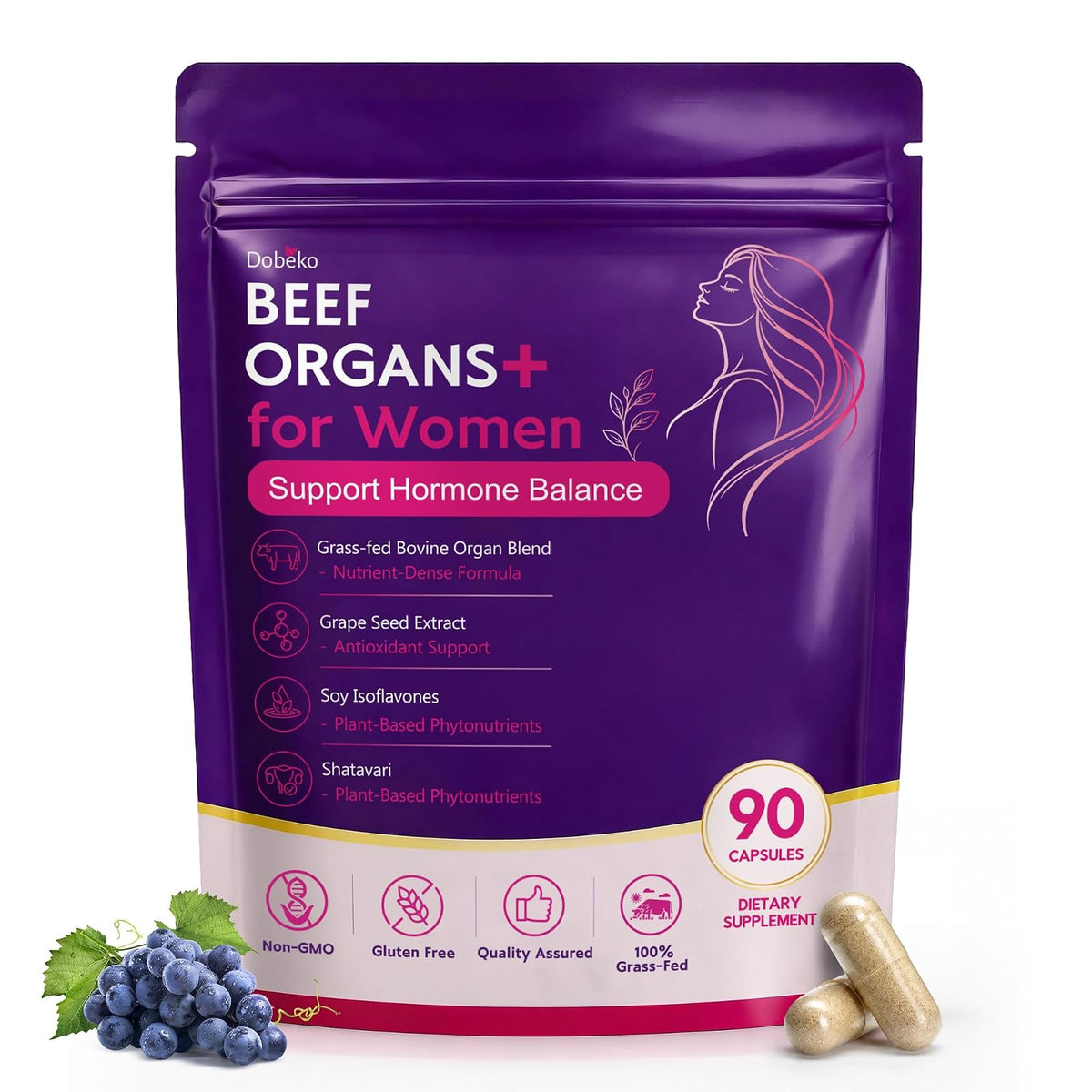 Primal beef organ supplement capsules