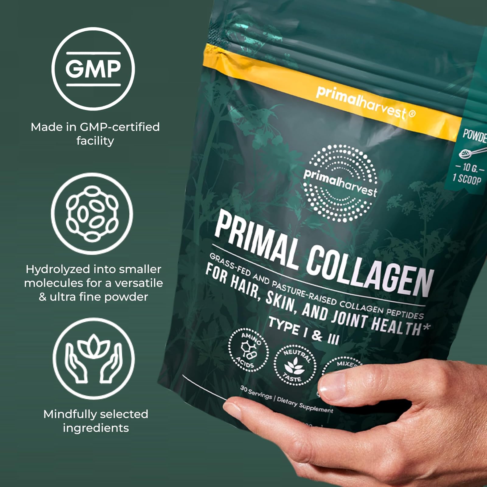 Primal Harvest collagen for hair growth