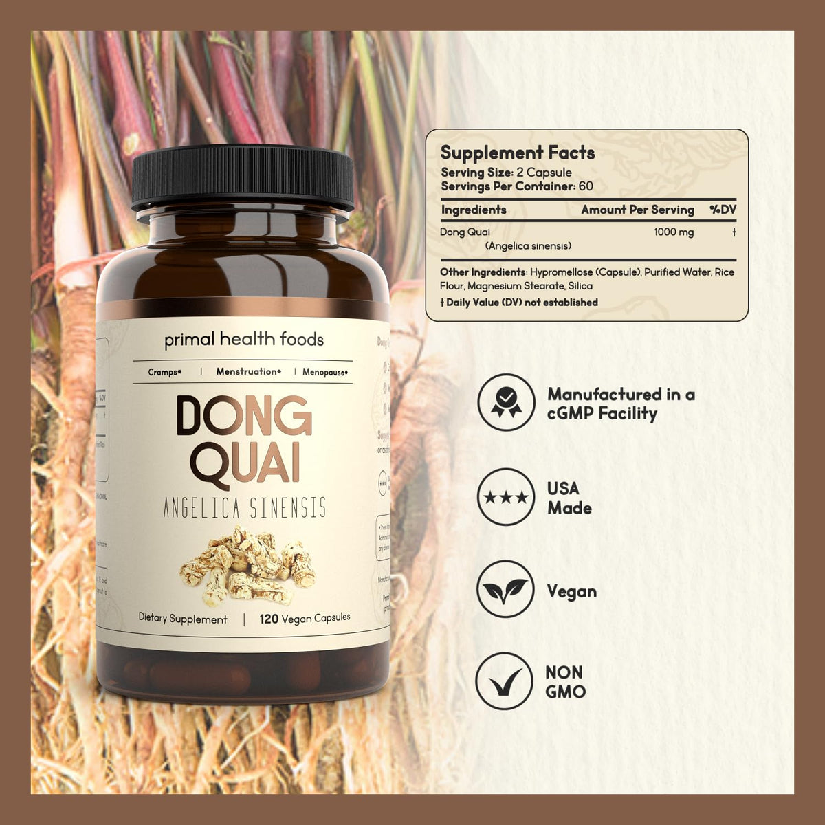 Primal Health Foods Dong Quai capsules