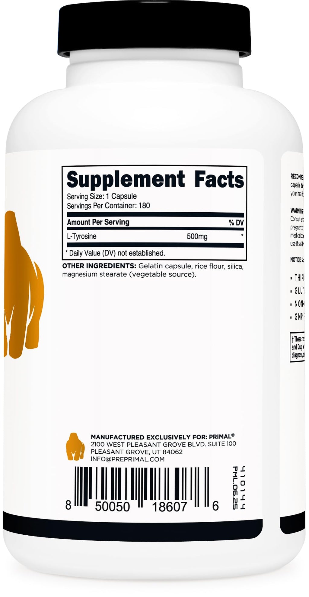 Primal L-Tyrosine for daily wellness