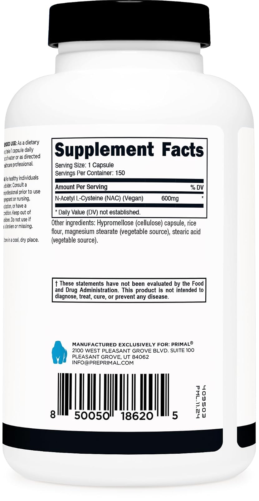 Primal N-Acetyl L-Cysteine for recovery