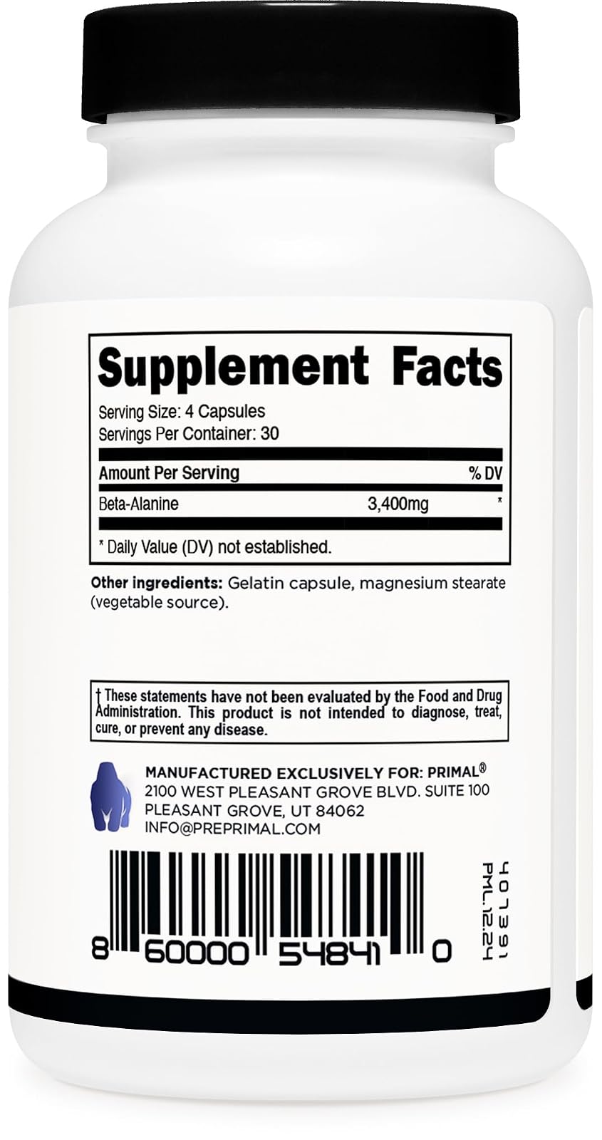 Primal pre-workout supplement for athletes