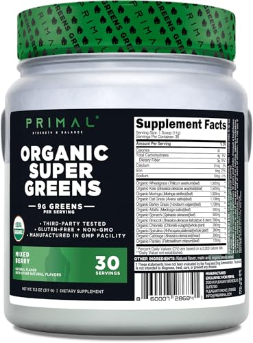Primal super greens for daily nutrition