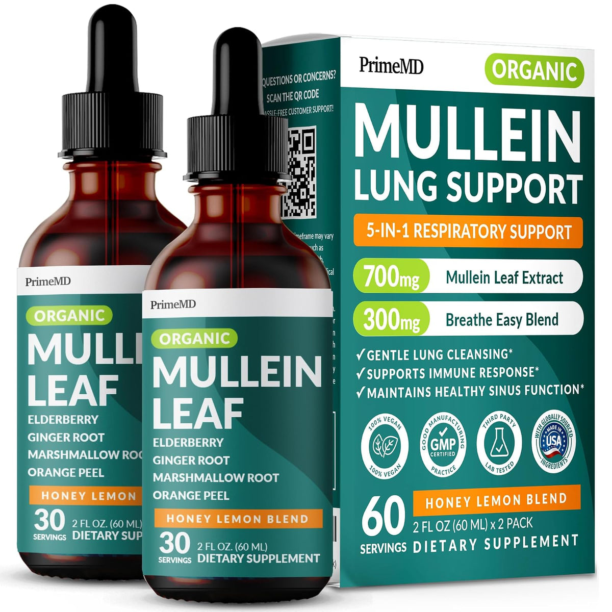 PrimeMD Mullein Drops for respiratory support
