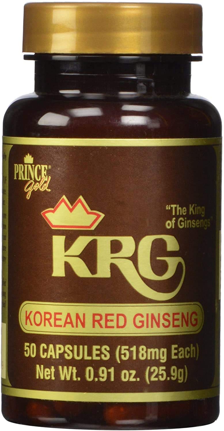 Prince Gold Korean Red Ginseng capsules for energy