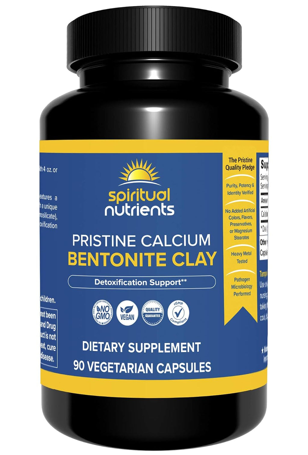 Pristine calcium bentonite clay capsules