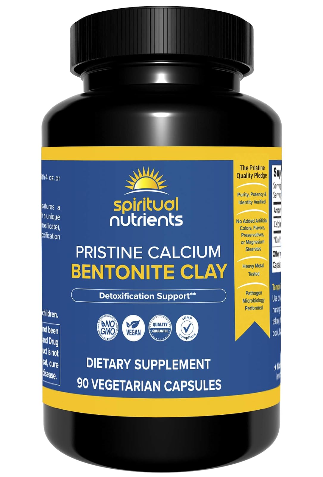 Pristine calcium bentonite clay capsules