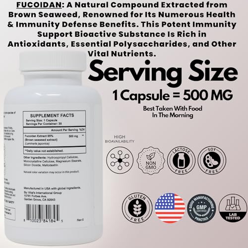 PRISTINE Fucoidan 500MG daily dosage