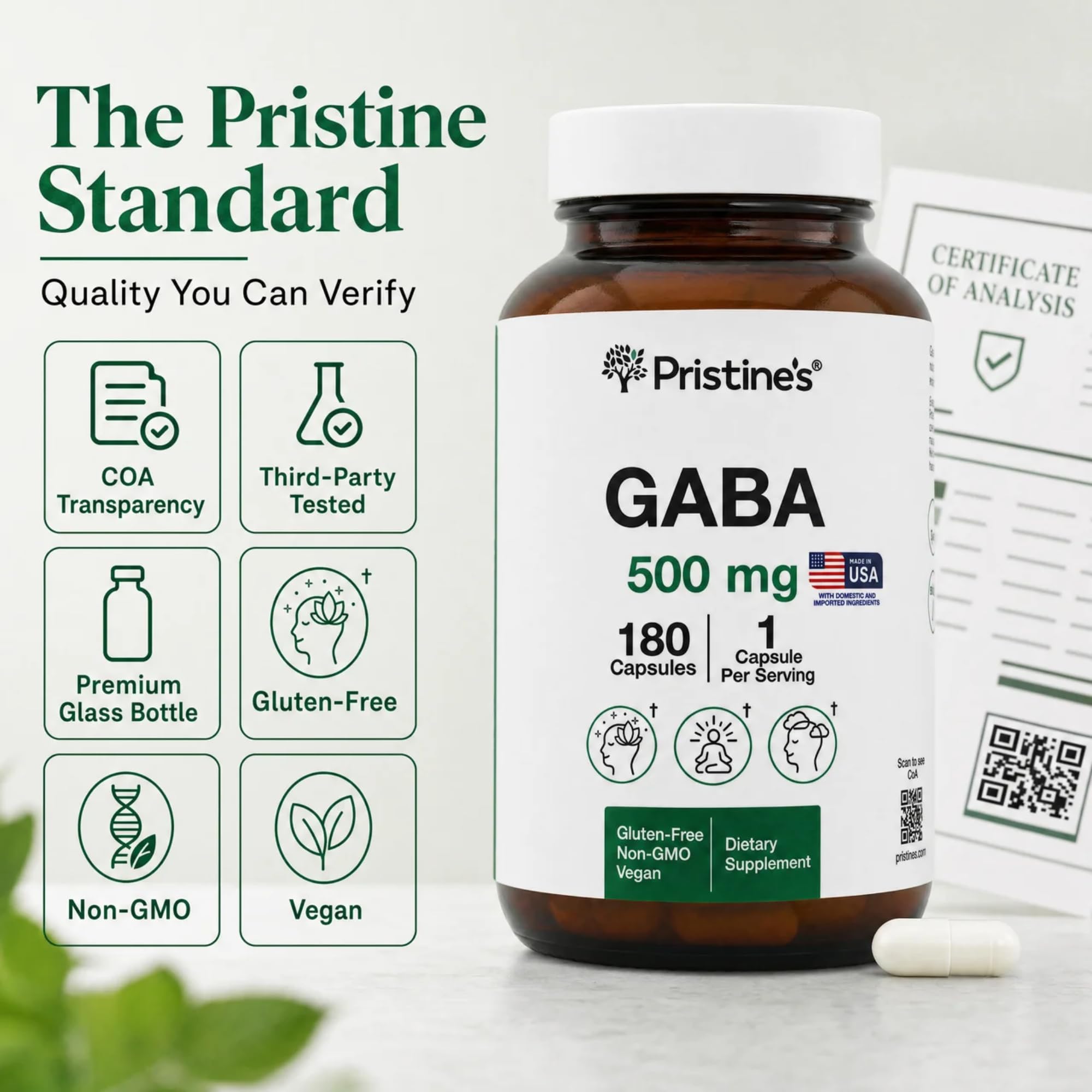 PRISTINE GABA for stress management