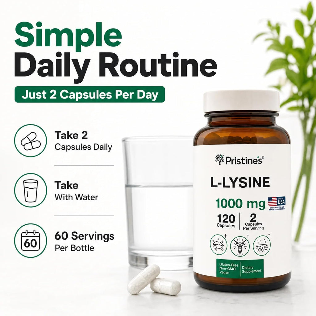 pristine l-lysine 1000 mg supplement