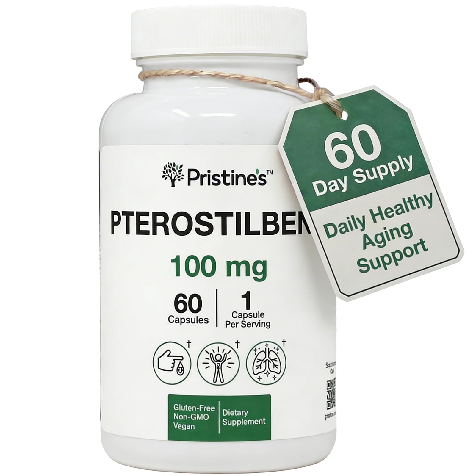 PRISTINE Pterostilbene 100 mg capsules
