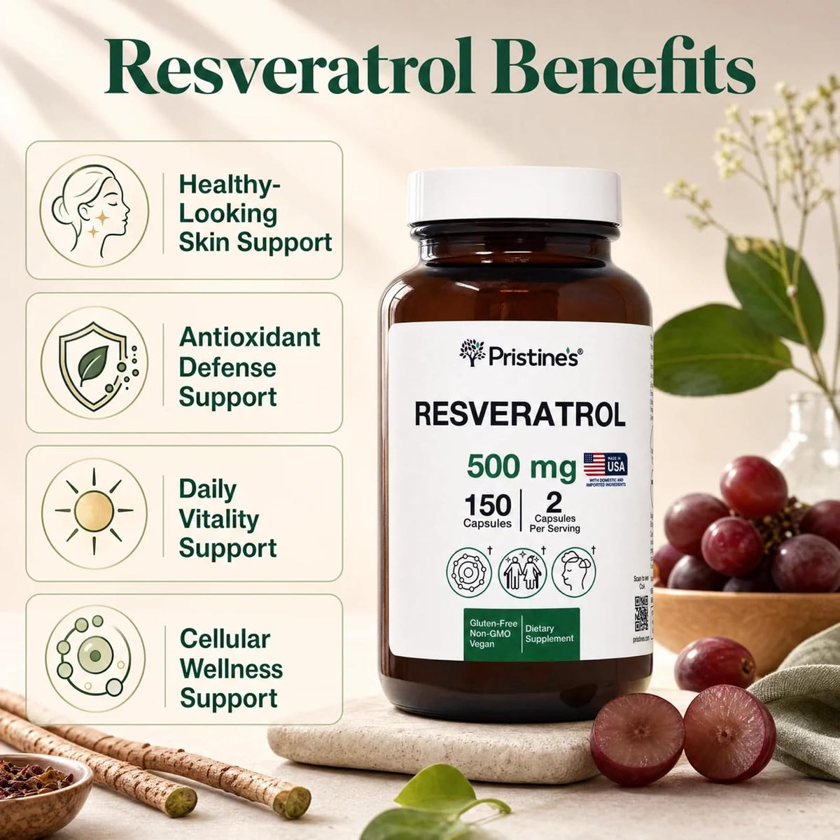 PRISTINE Resveratrol for heart health
