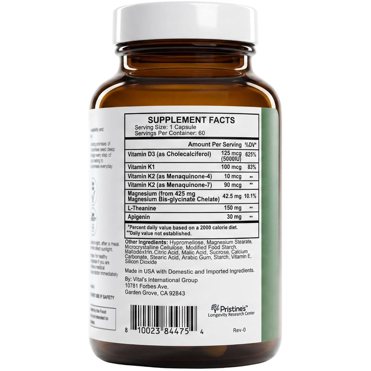 Pristine Vitamin D3 K2 for energy