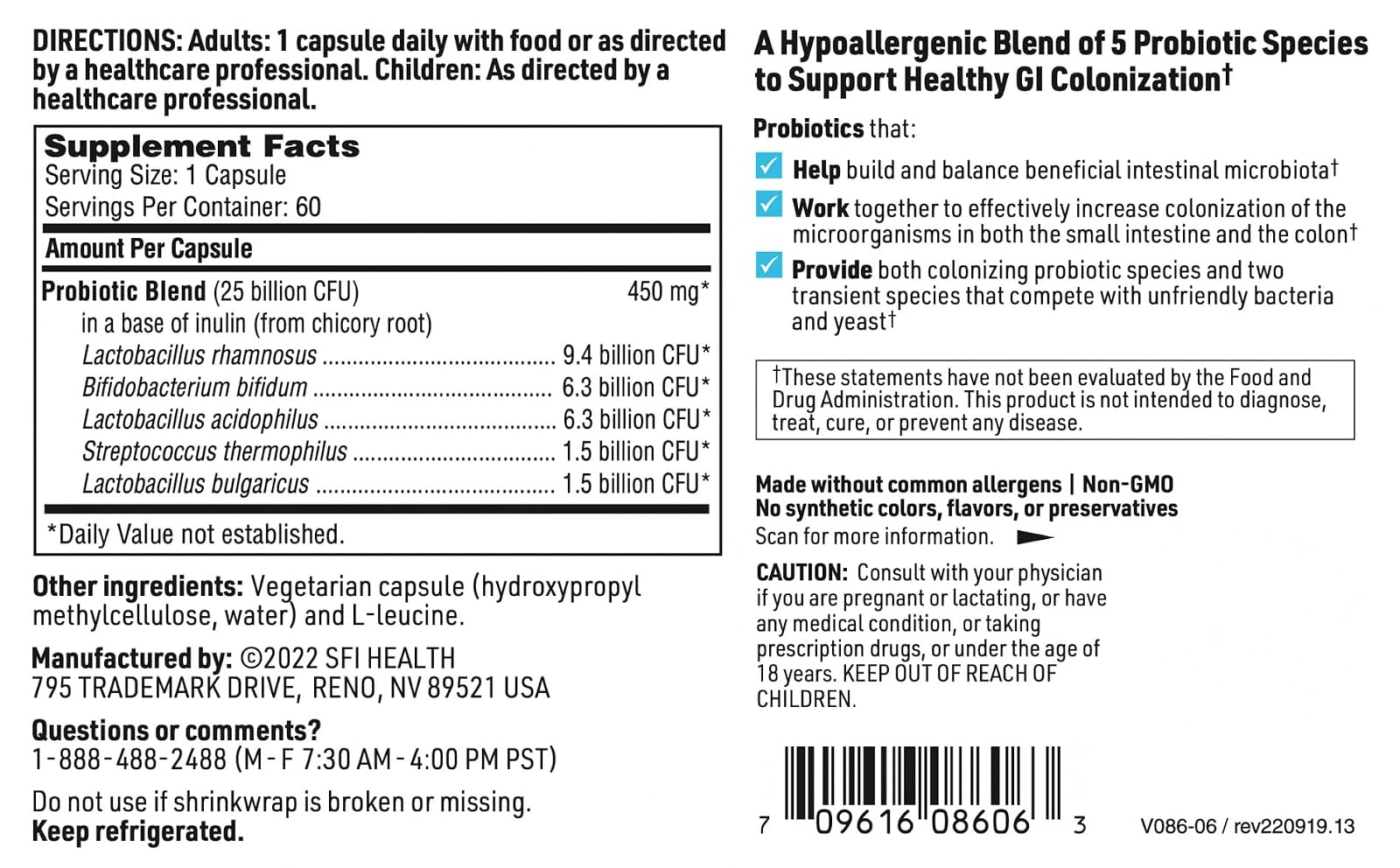 Pro-5 probiotics for gut health