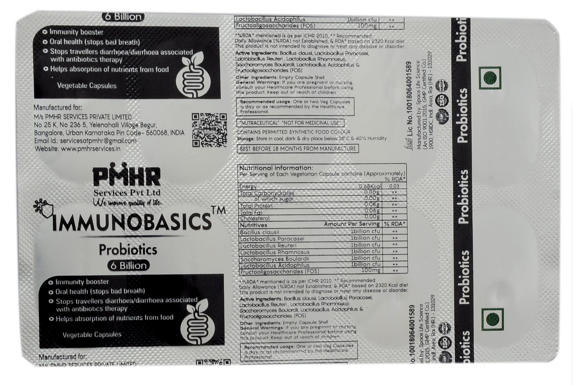 Pro and Prebiotic gut health capsules