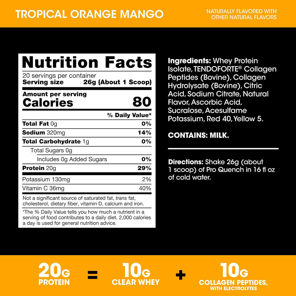 Pro Quench whey protein supplement