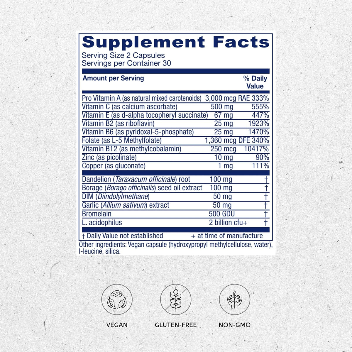 Pro Vitamin A for healthy skin