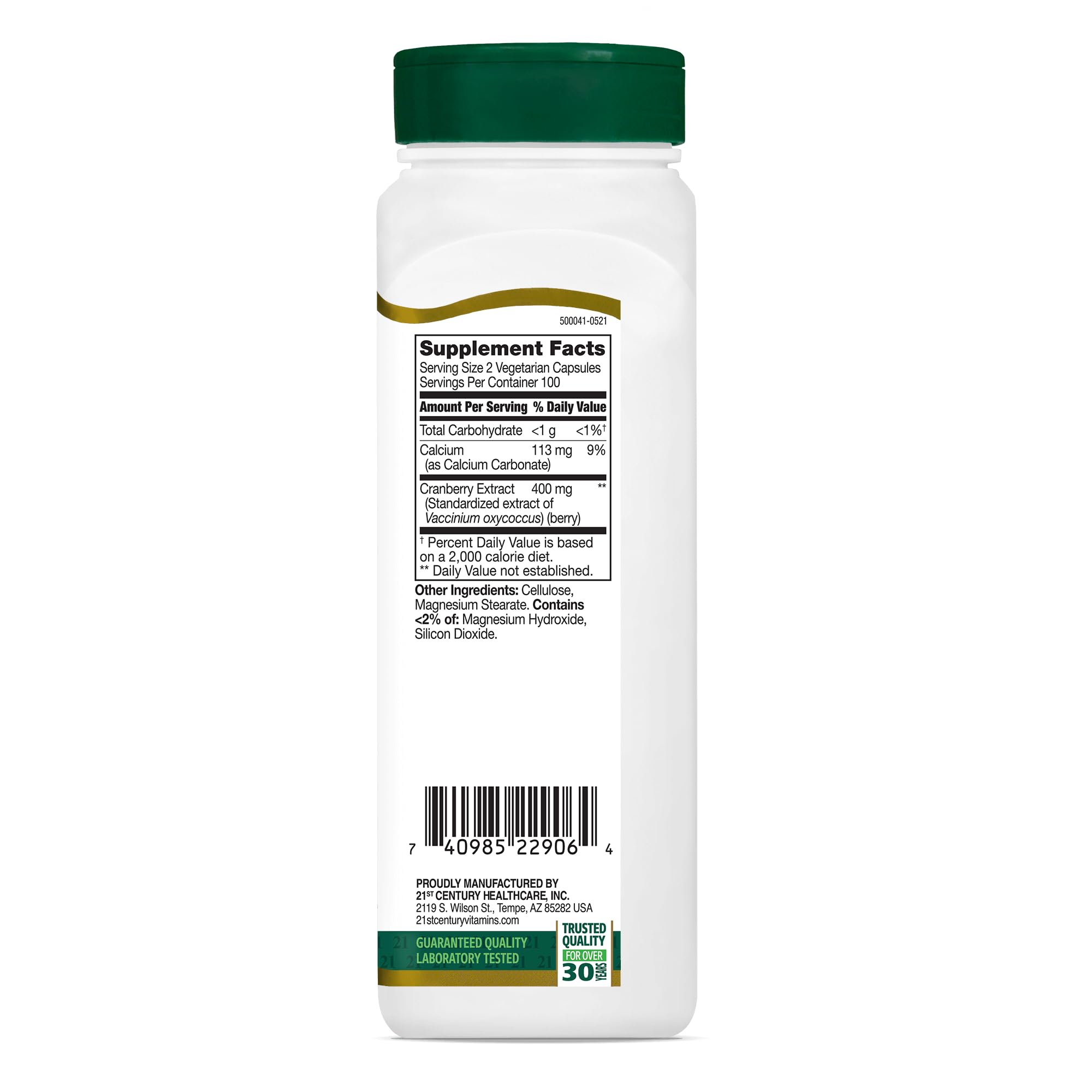 proanthocyanidins rich cranberry capsules