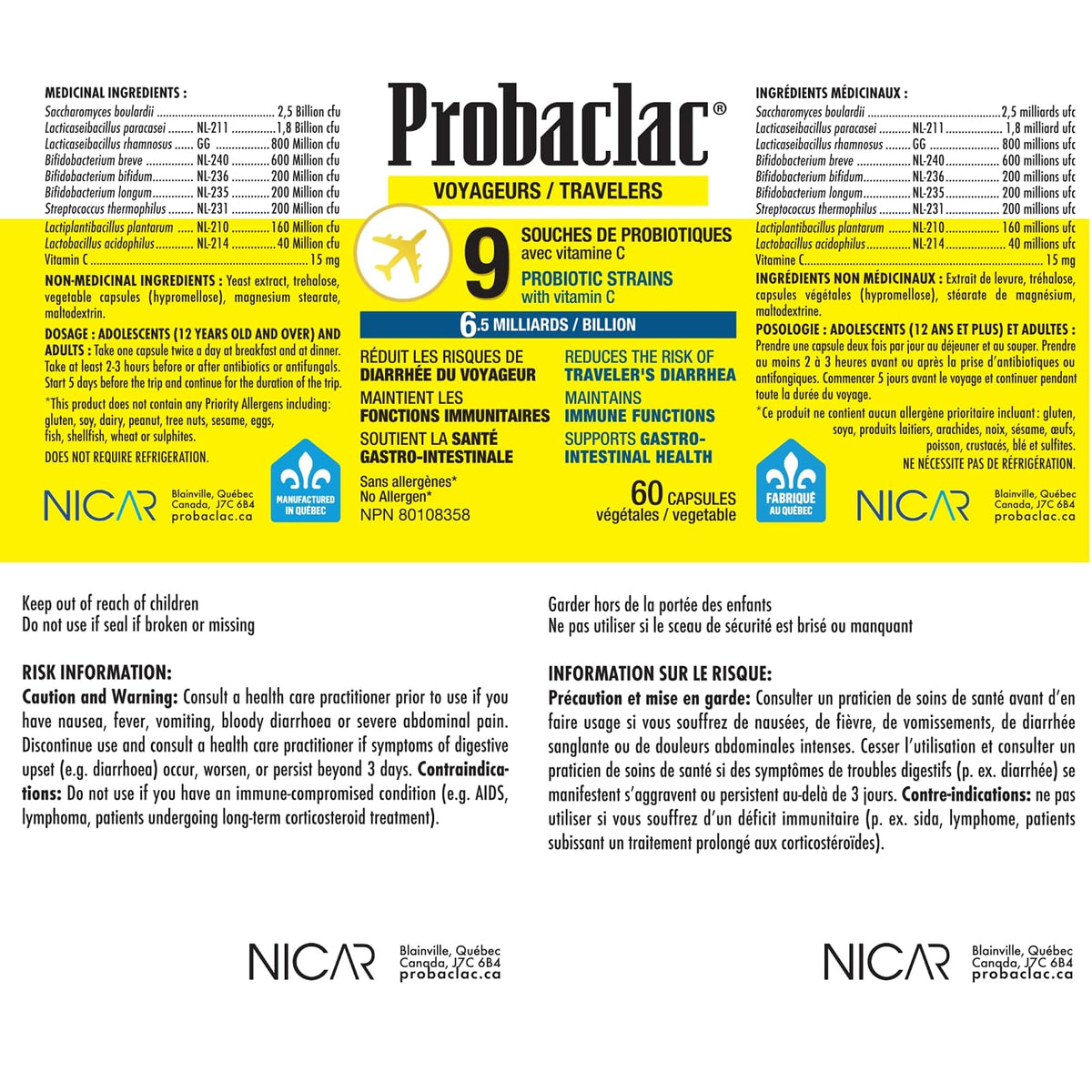 Probaclac capsules for healthy digestion