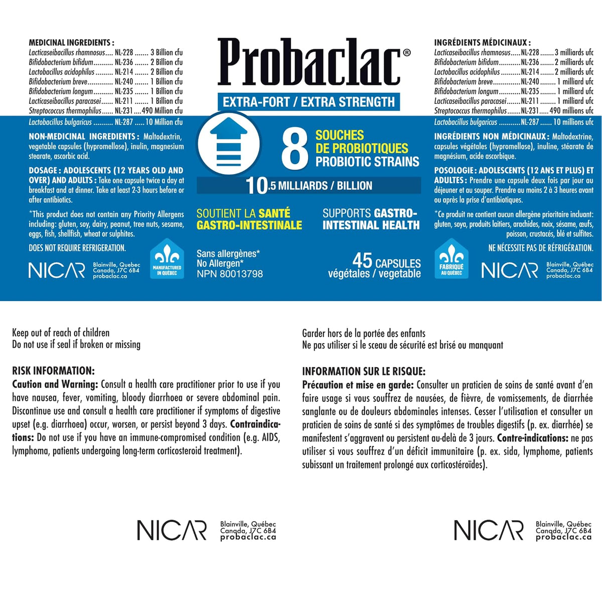 Probaclac Extra Strength for overall health