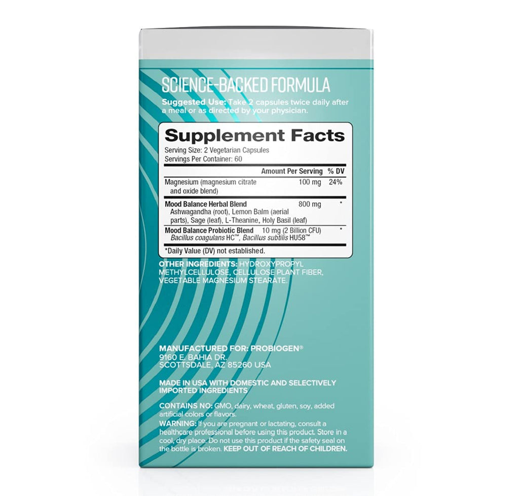 Probiogen health supplements for balanced mood
