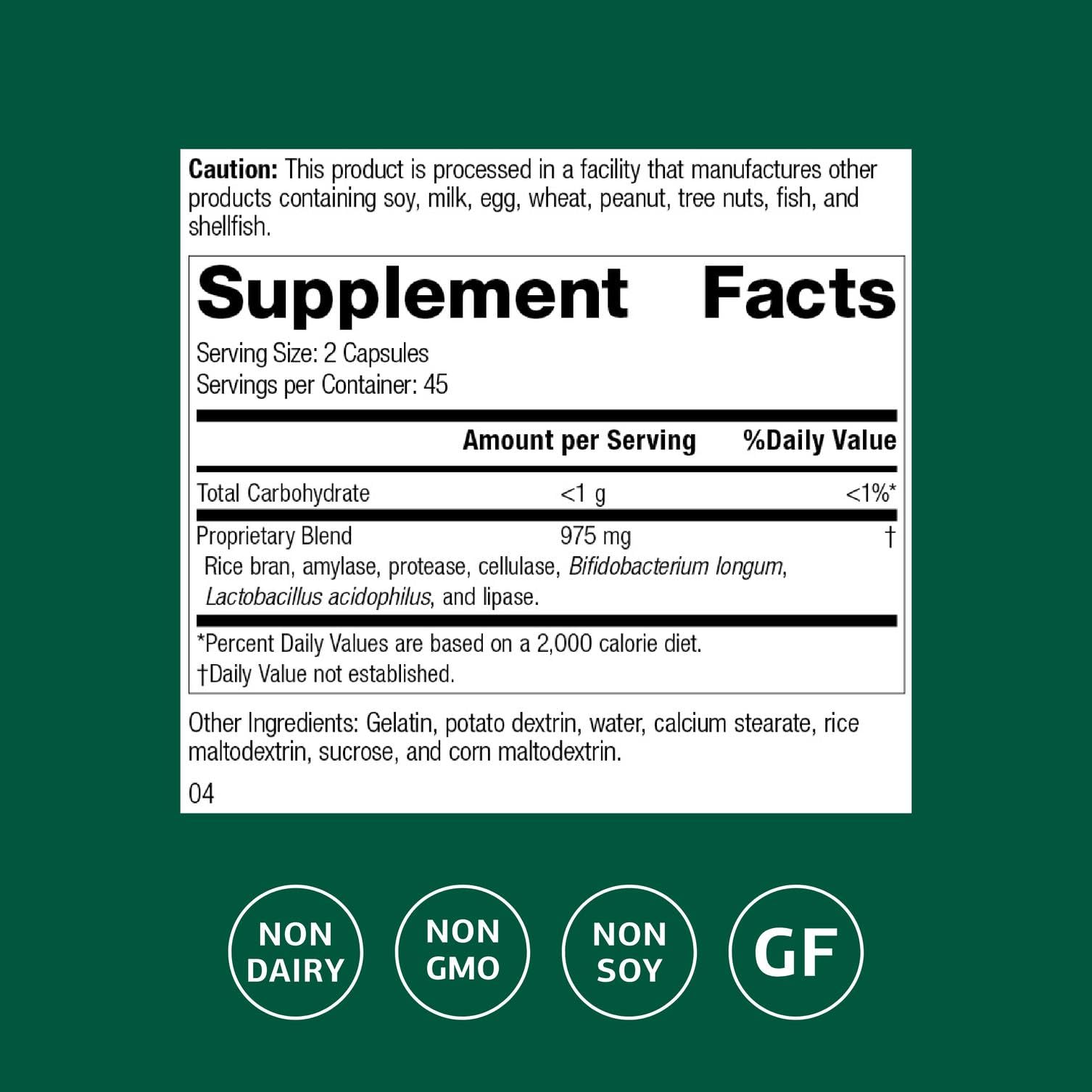 probiotic aid with digestive enzymes