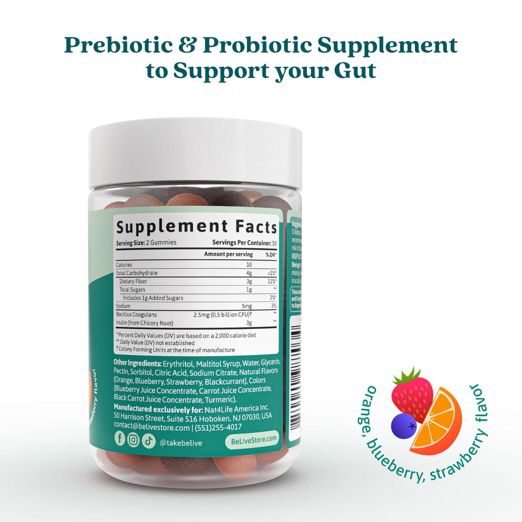 probiotic and prebiotic fiber gummies
