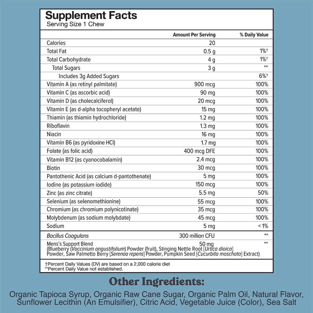 Probiotic benefits in Chewsy multivitamins