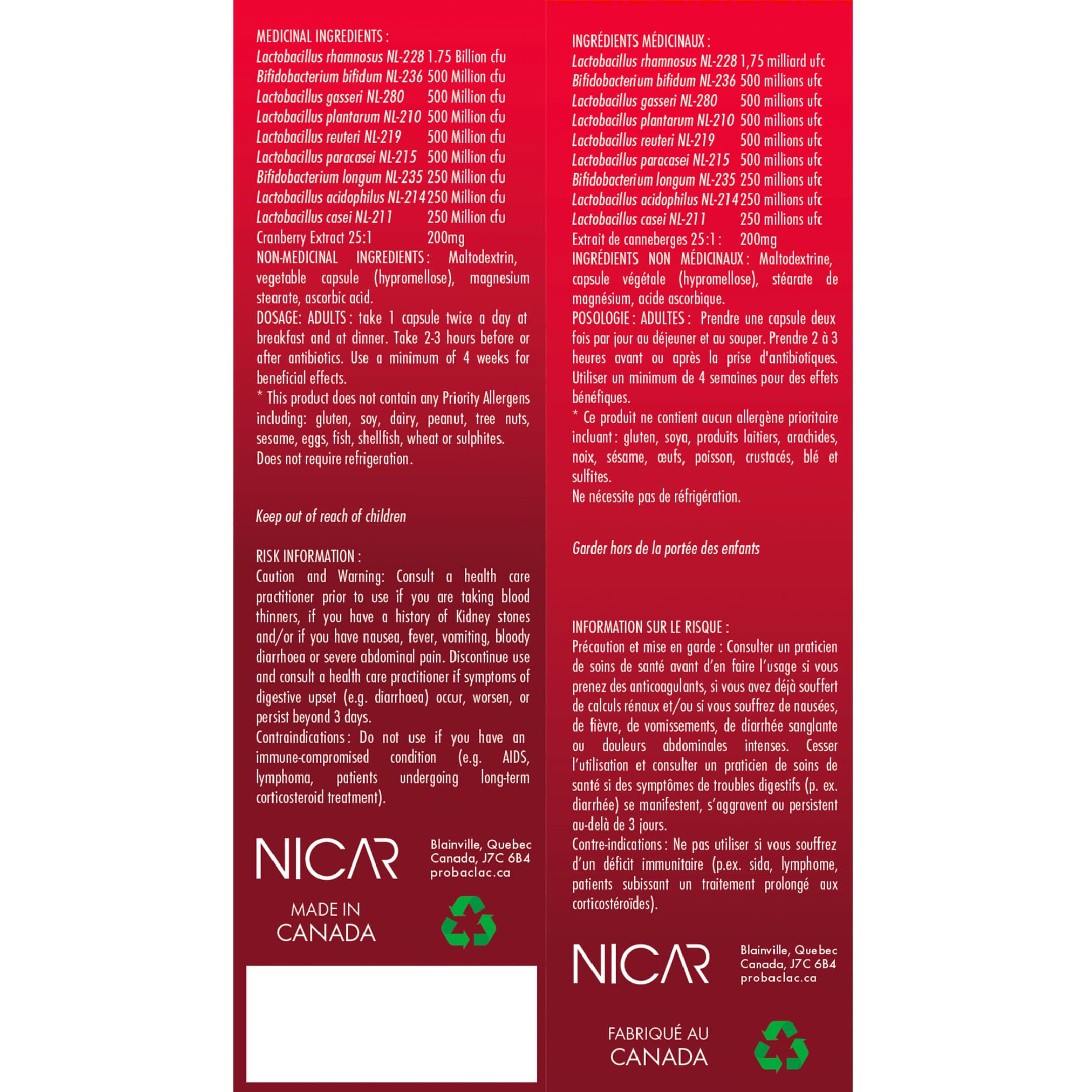 probiotic blend for urinary balance