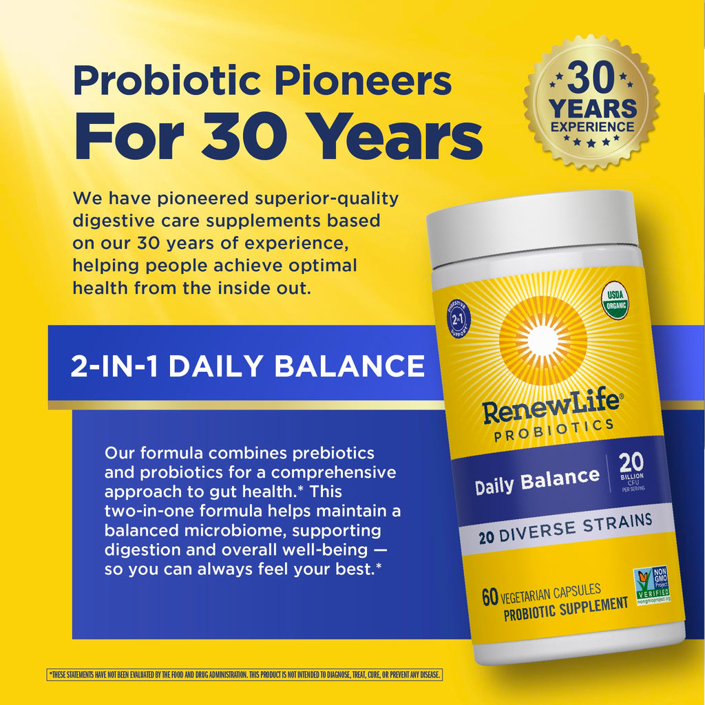 Probiotic capsules for balanced gut flora
