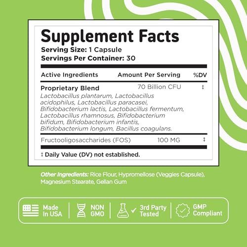 Probiotic capsules for balanced gut flora