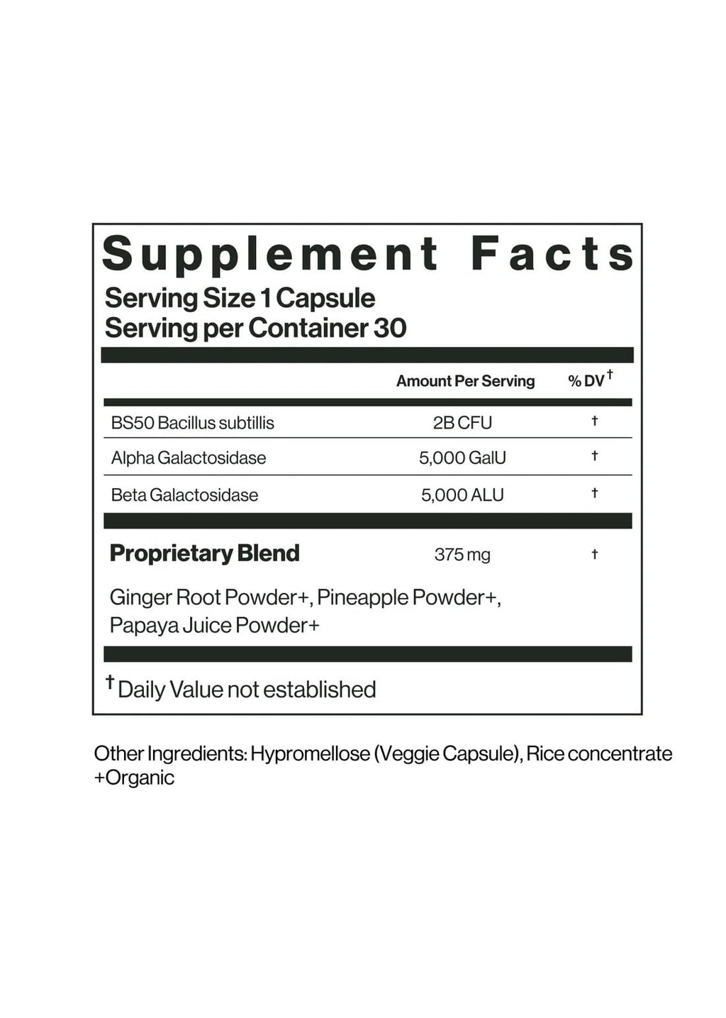 Probiotic capsules for bloating relief