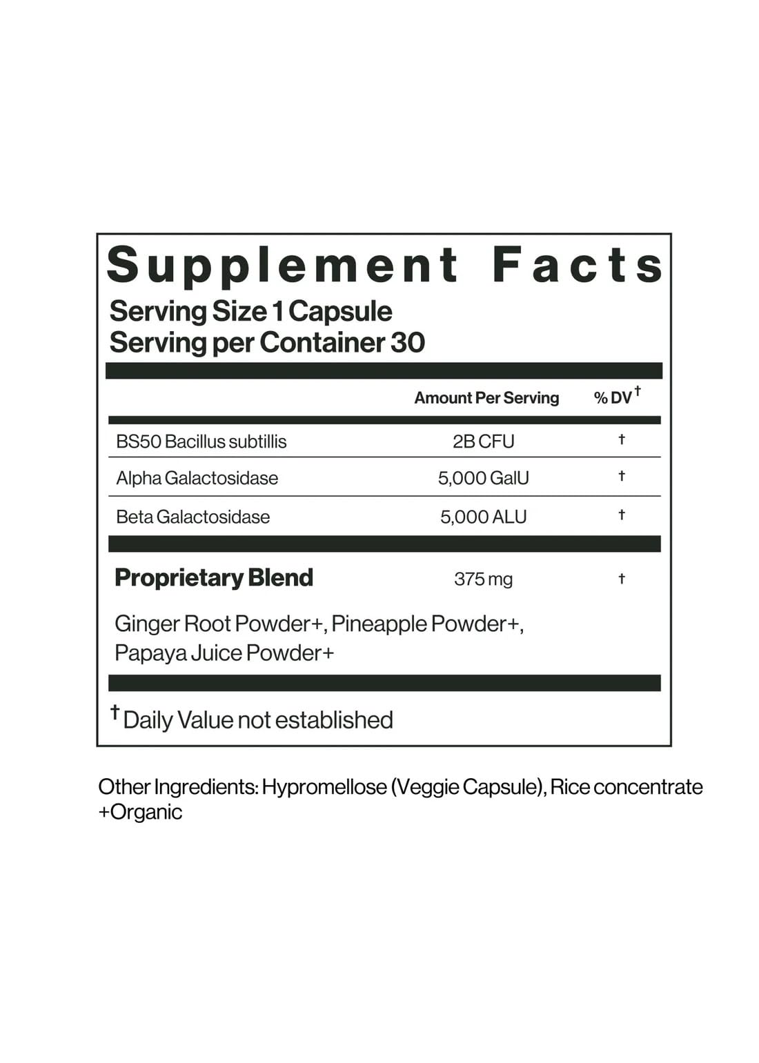 Probiotic capsules for bloating relief