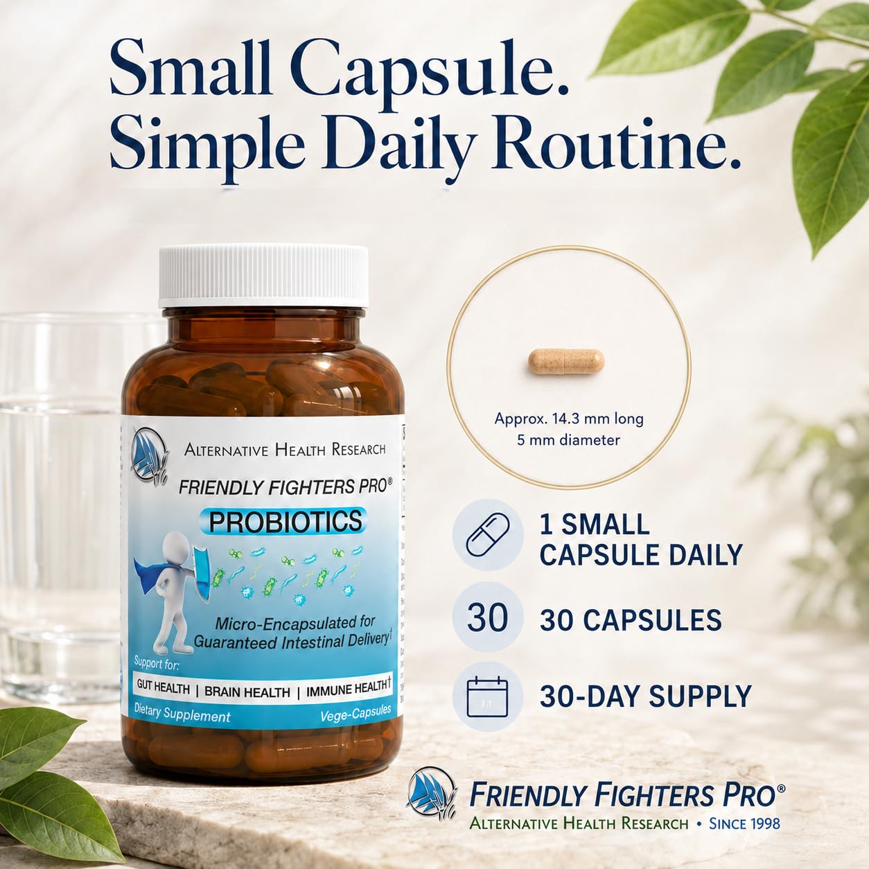 Probiotic capsules for daily wellness