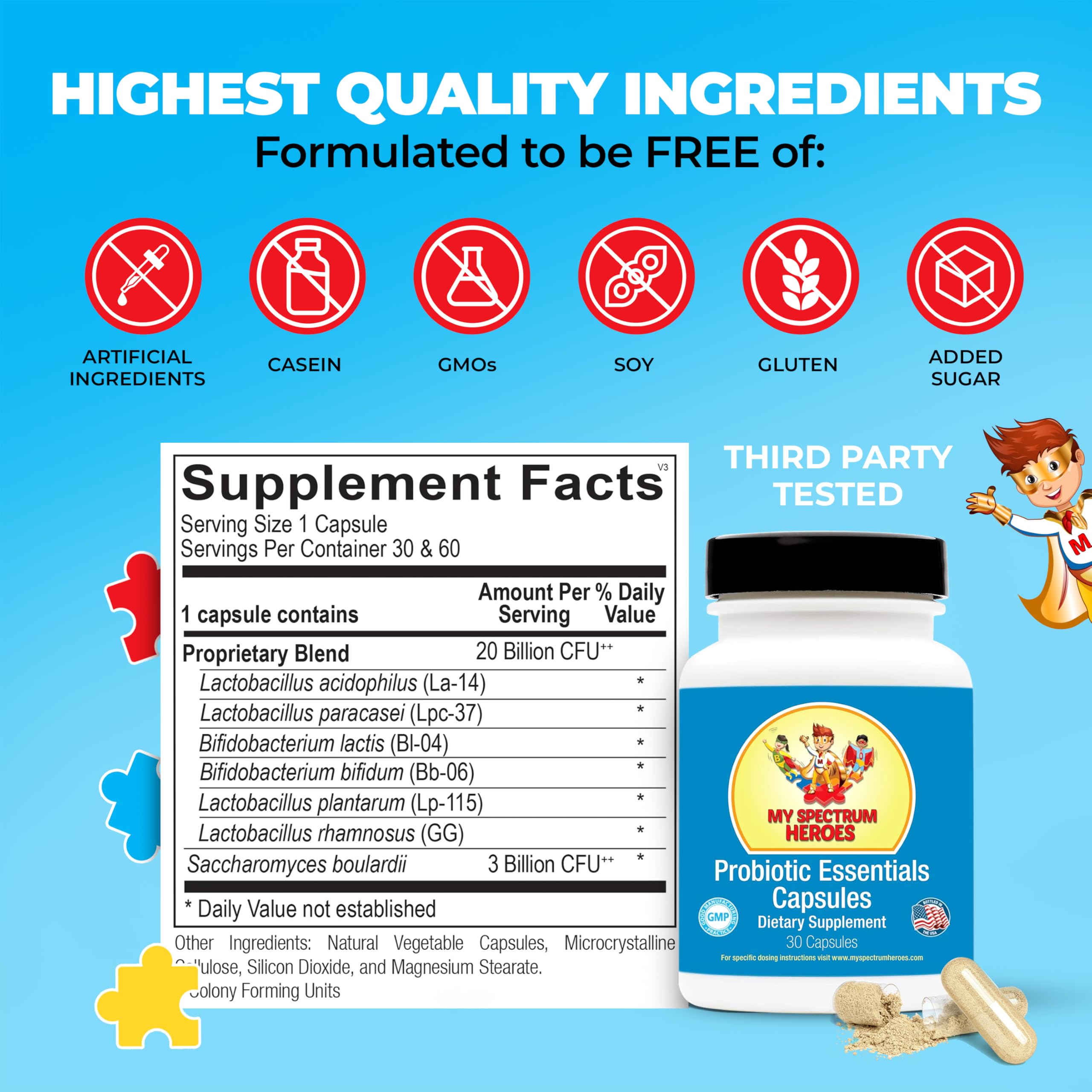 Probiotic capsules for everyday wellness