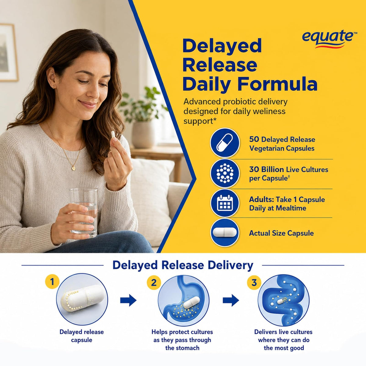 Probiotic capsules for overall wellness