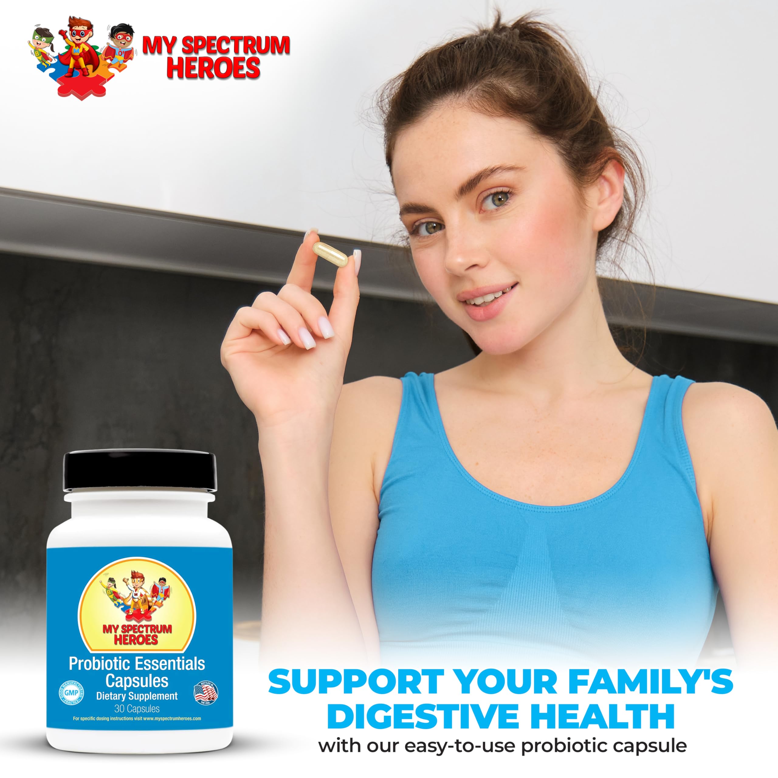 Probiotic capsules promoting nutrient absorption