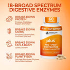 Probiotic capsules with 18 digestive enzymes