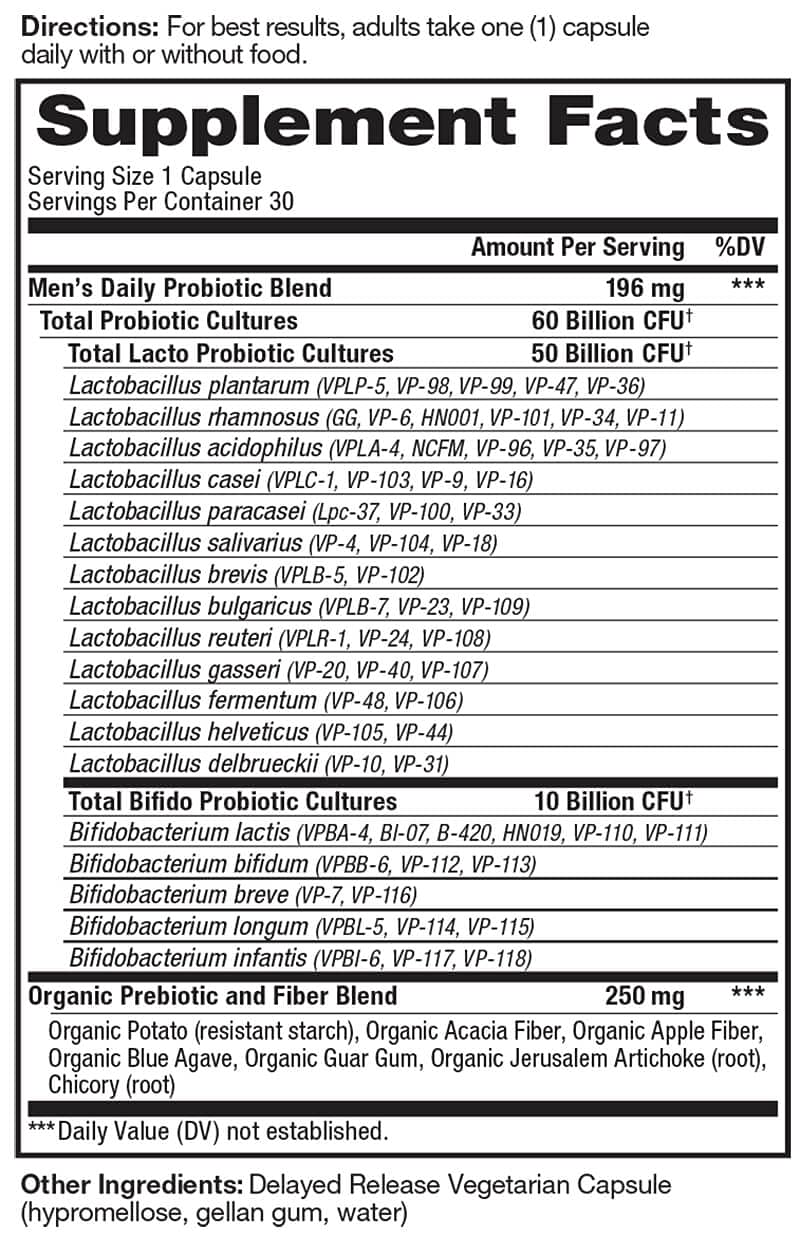 Probiotic capsules with prebiotics benefits