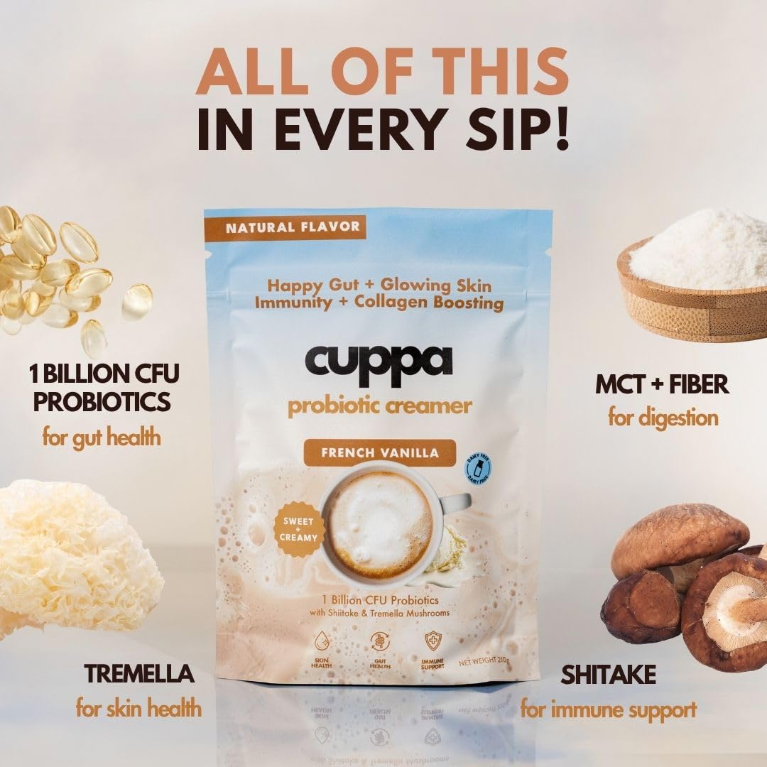Probiotic creamer with French vanilla flavour