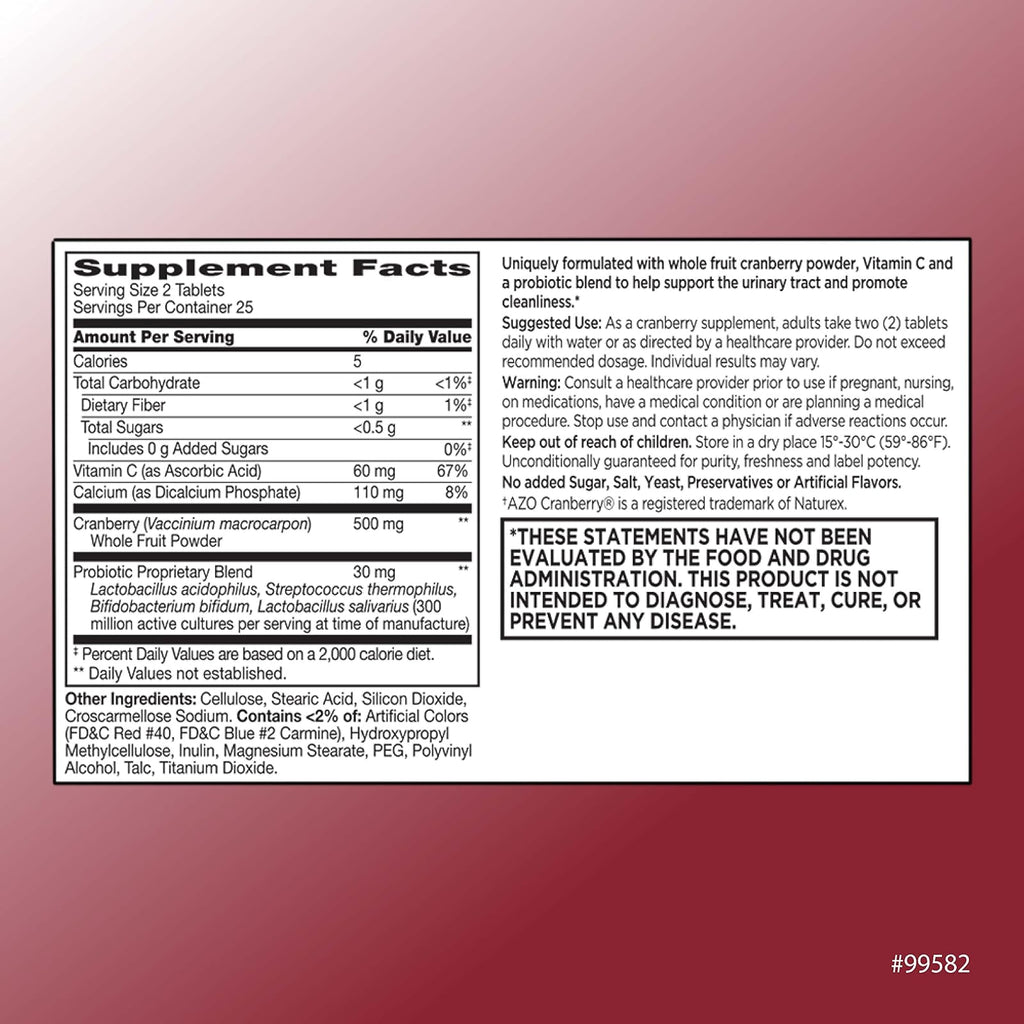 probiotic enhanced cranberry health supplement