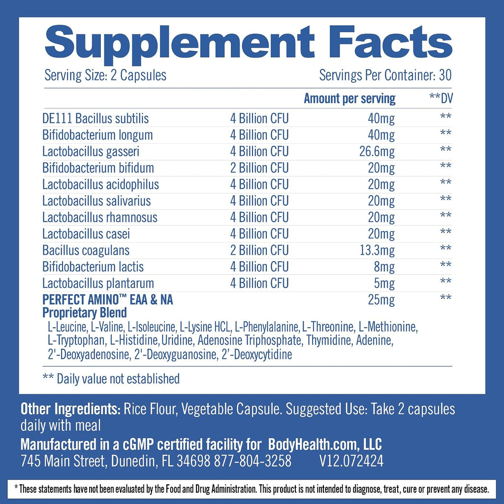 Probiotic enhanced with PerfectAmino benefits