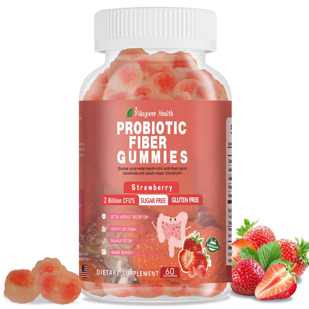 Probiotic fiber gummies for digestion