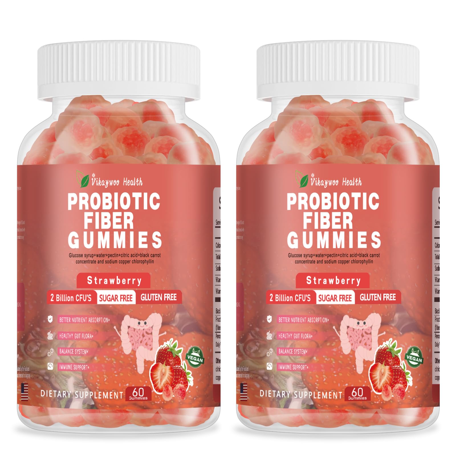 Probiotic fiber gummies for digestion