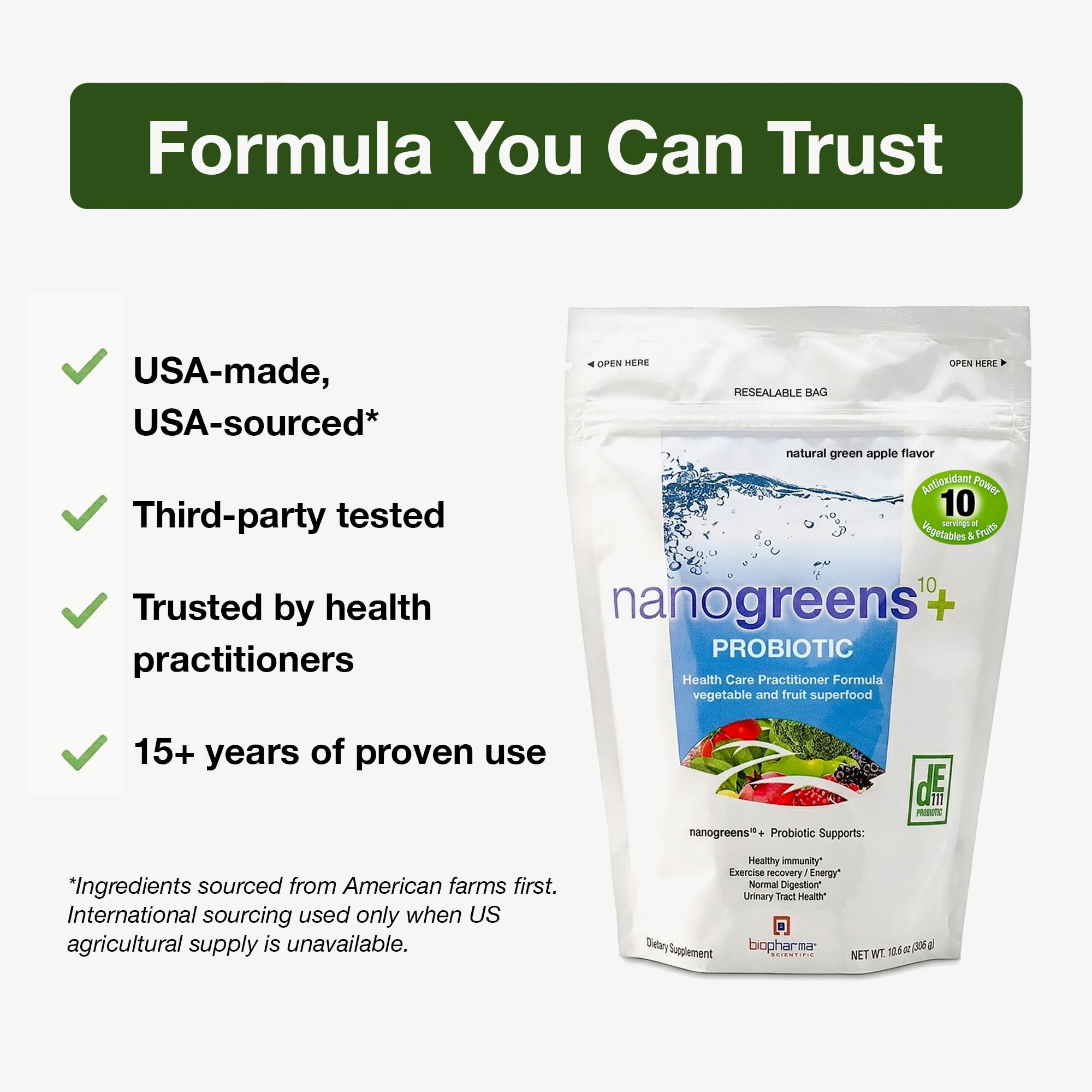 probiotic greens for digestive support