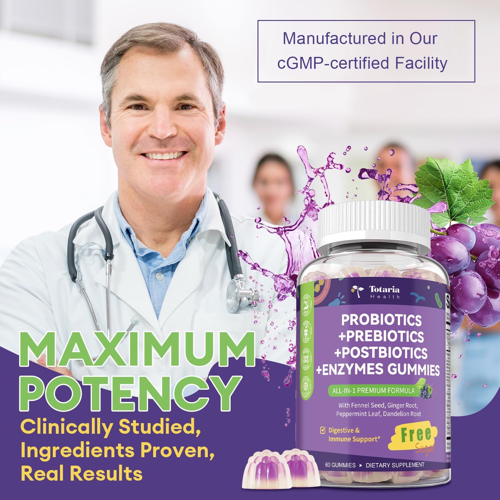 probiotic gummies for a balanced microbiome