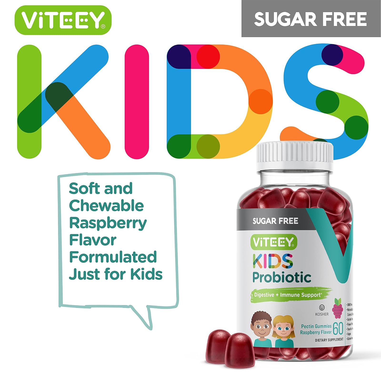 Probiotic gummies for children's digestion