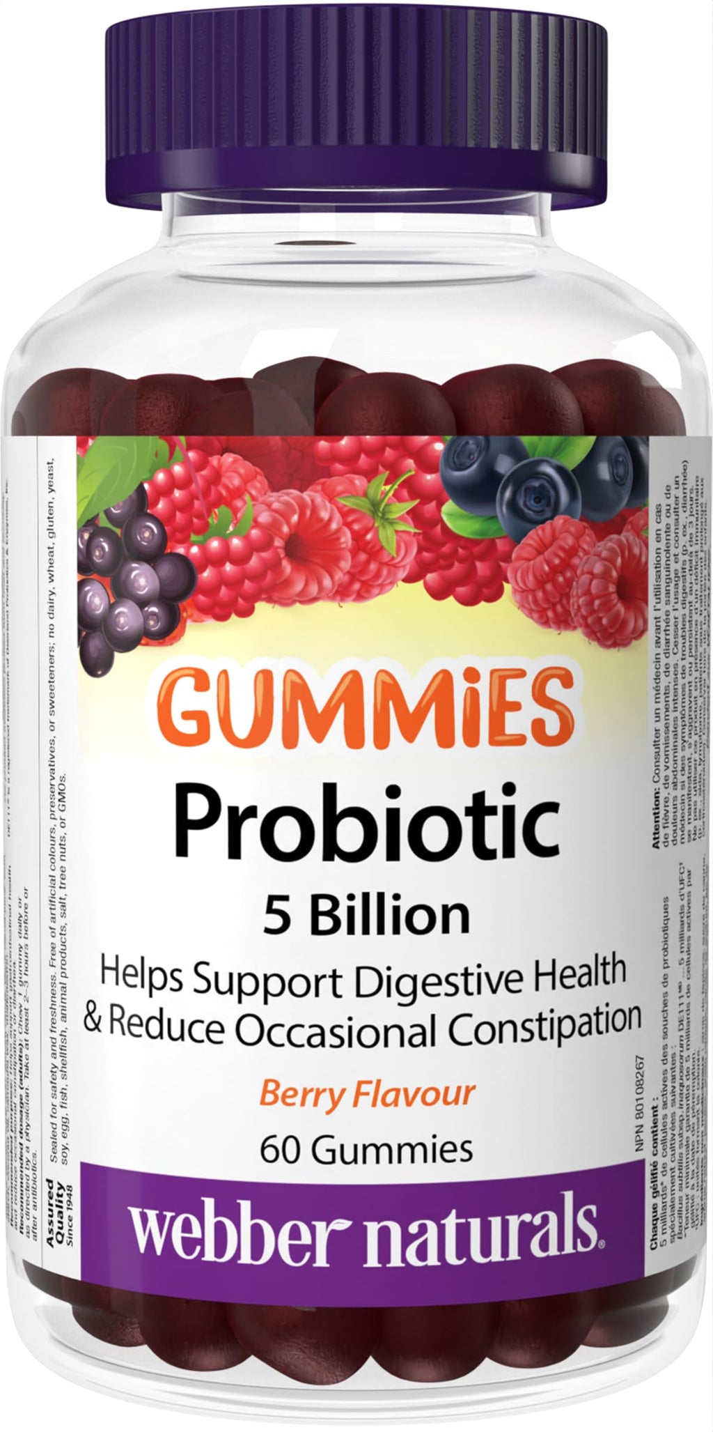 Probiotic gummies for digestive support